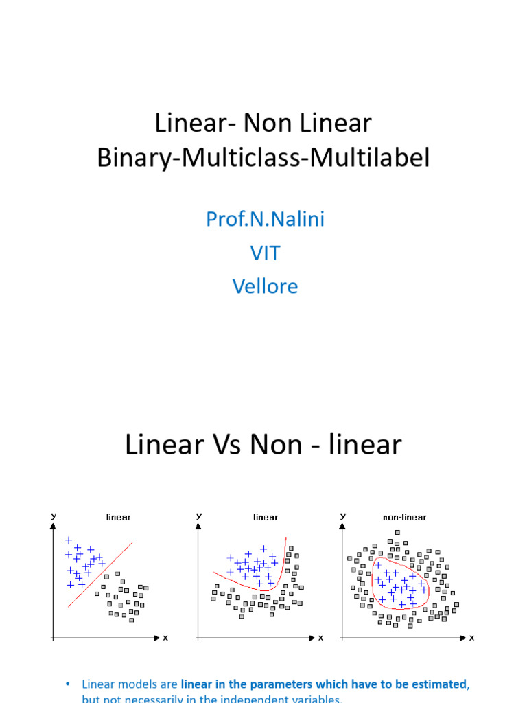Linear Nonlinear Binary Multiclass Multilabel | PDF