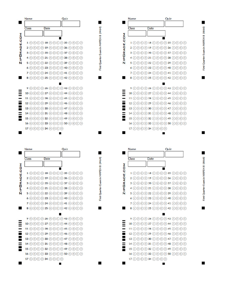 Answer Sheet 8 | PDF