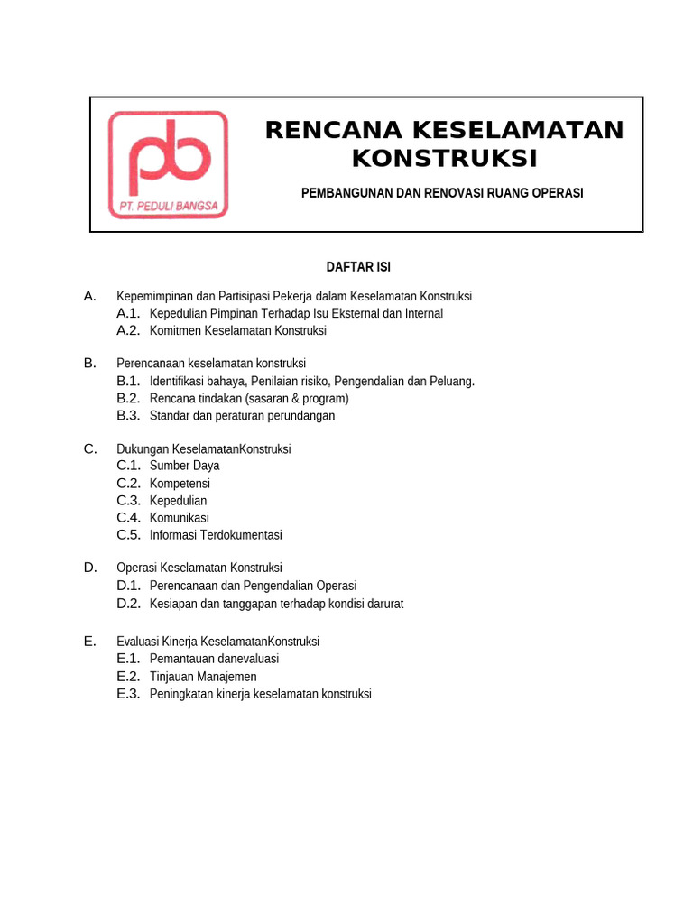 RKK Ruang Operasi REV | PDF