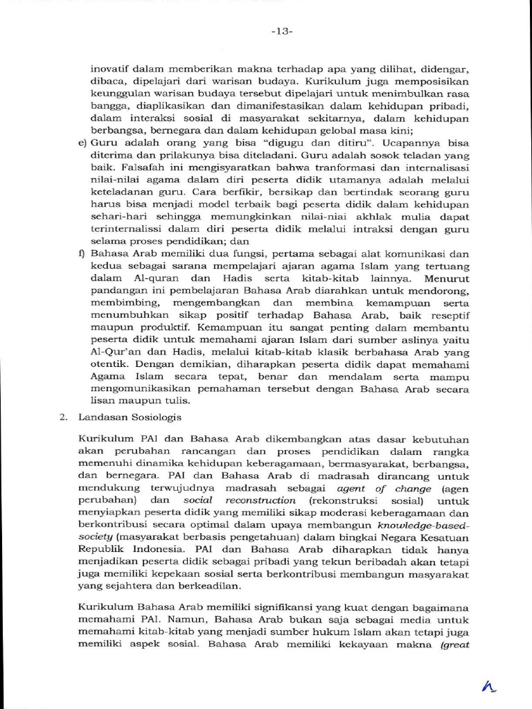 Salinan Kma-2019-183 Kurikulum Pendidikan Agama Islam (PAI) Dan Bahasa Arab Pada Madrasah - 016 ...