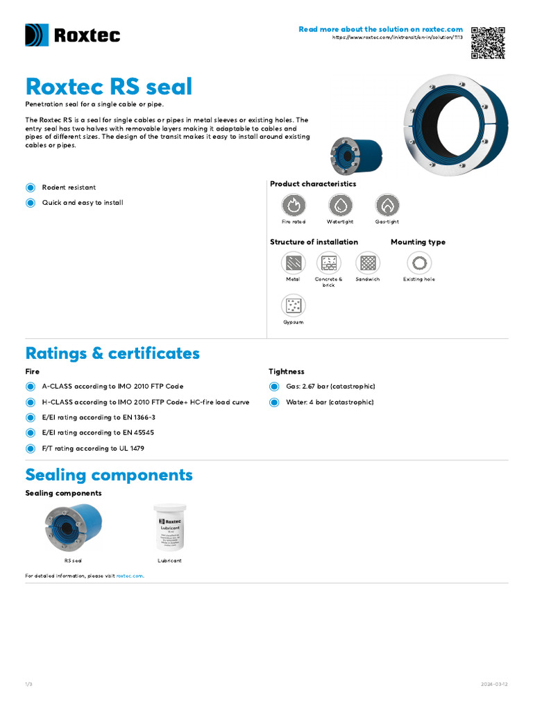 Roxtec RS Seal | PDF