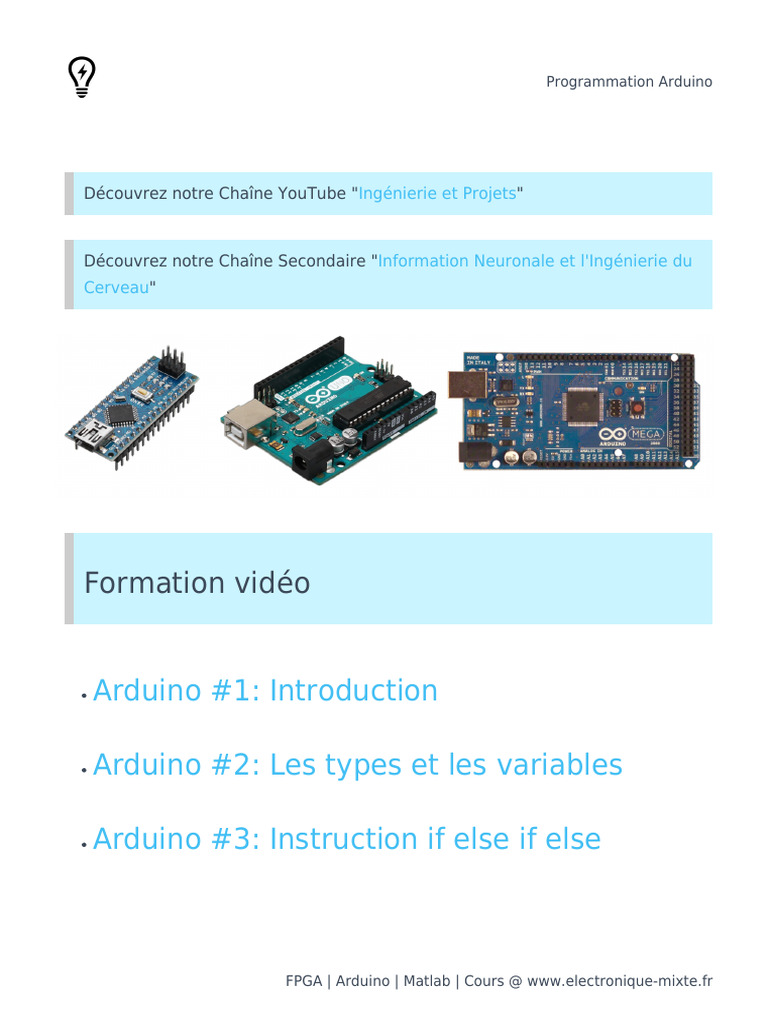 Programmation Arduino | PDF