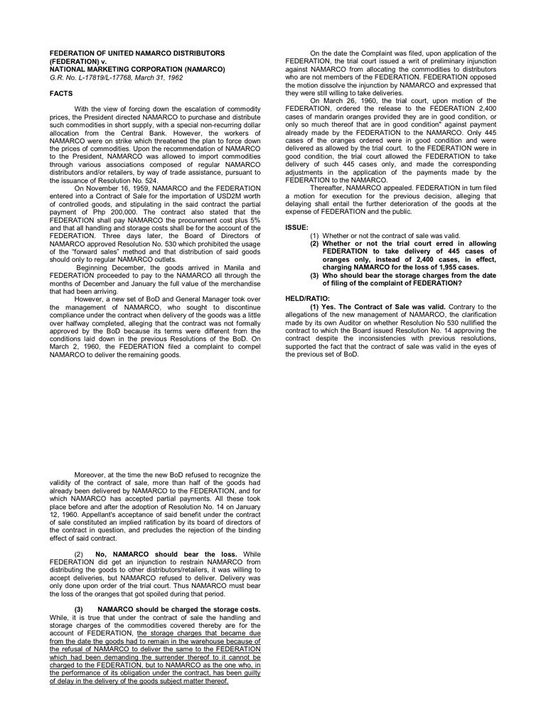 Understanding the Namarco Act | PDF | Business