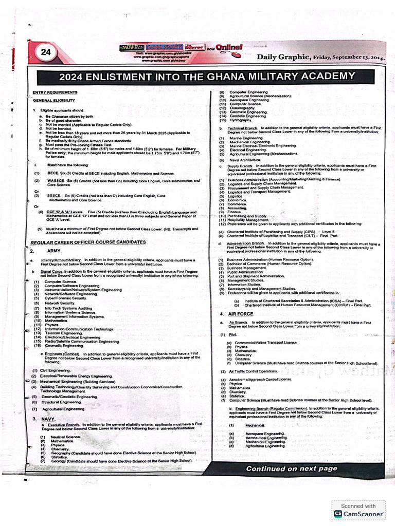 Military Enlistment 2024 | PDF