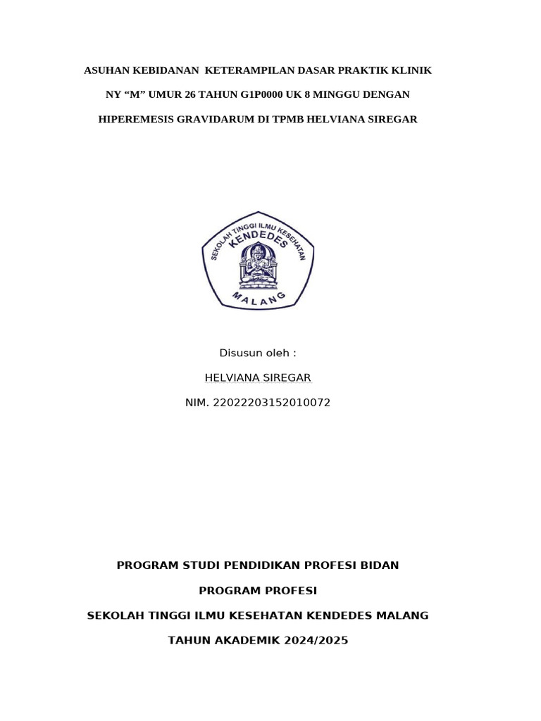 Askeb Stase KDPK - Helviana Siregar | PDF