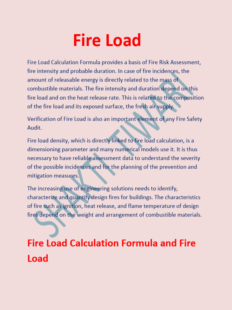 Fire Load | PDF