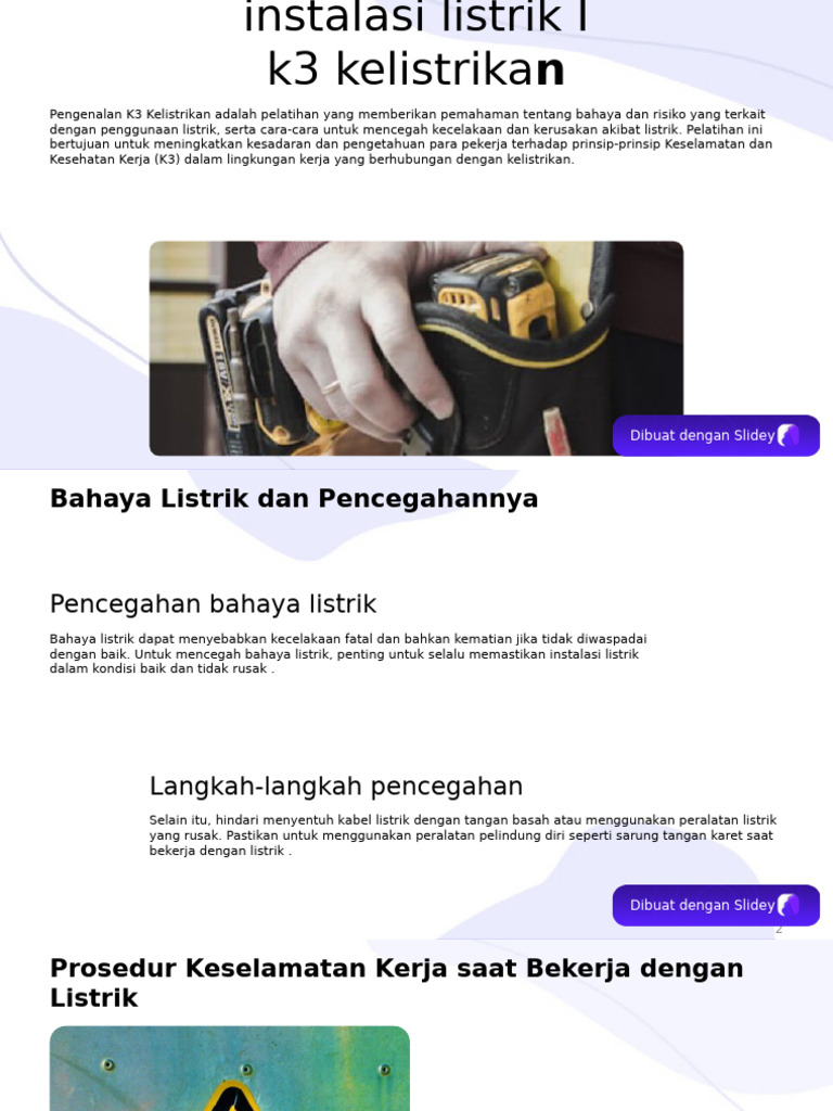 k3 Kelistrikan | PDF