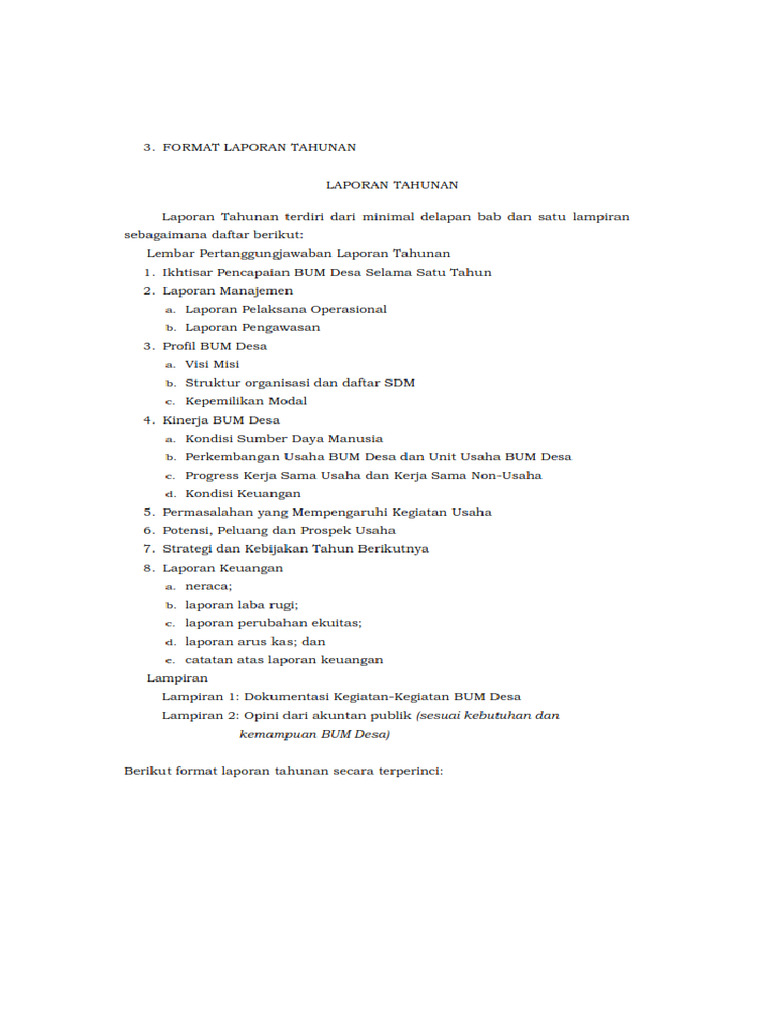 LAPORAN BUMDES | PDF