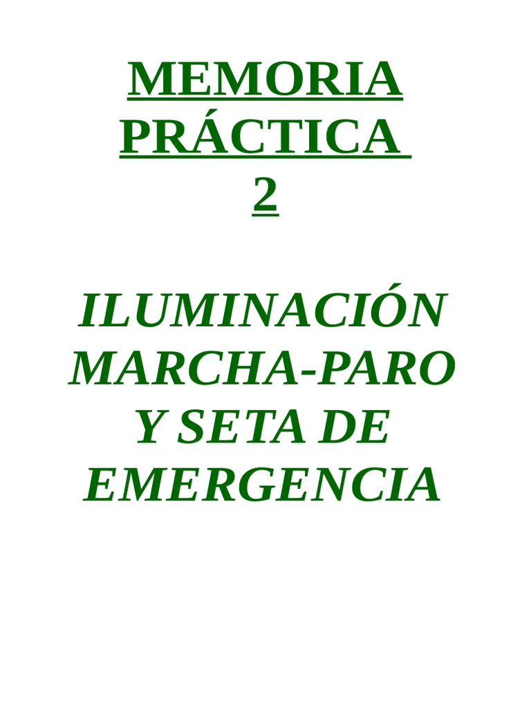 Memoria P2 Seta Emergencia | PDF