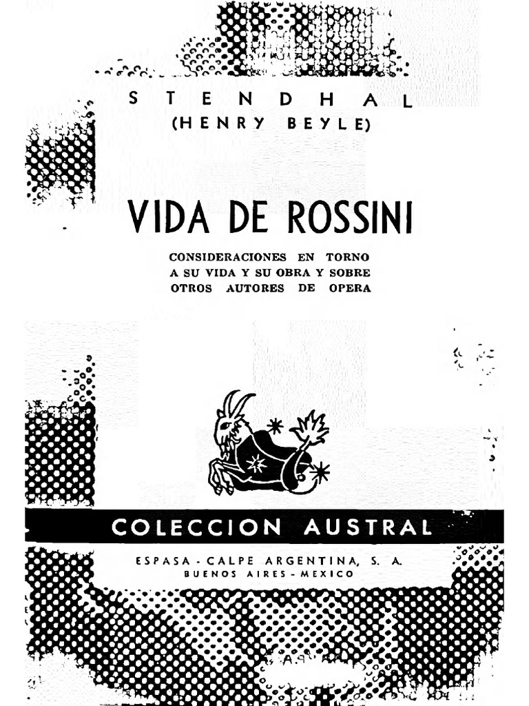 Stendhal - Vida de Rossini | PDF