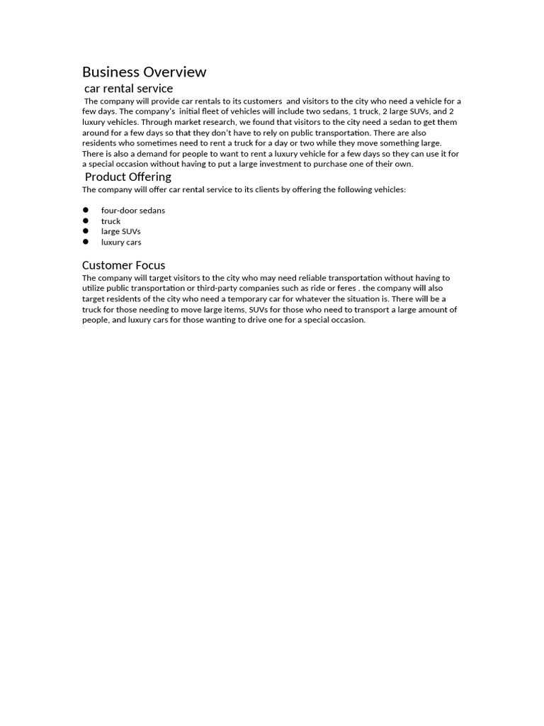 Business Overview | PDF