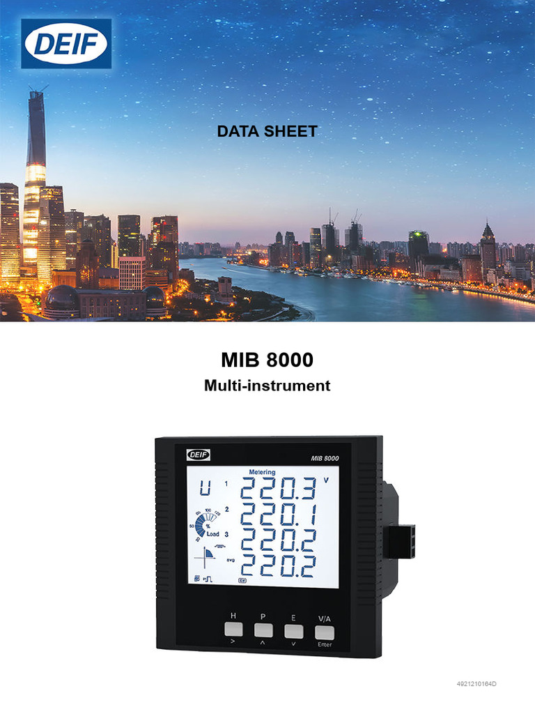 Mib 8000 Data Sheet 4921210164 Uk | PDF