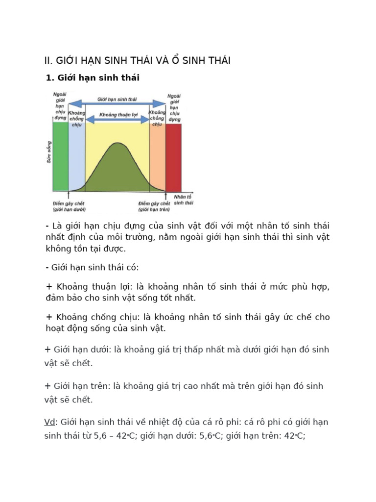 Ii. Gi I H N Sinh Thái Và Sinh Thái | PDF