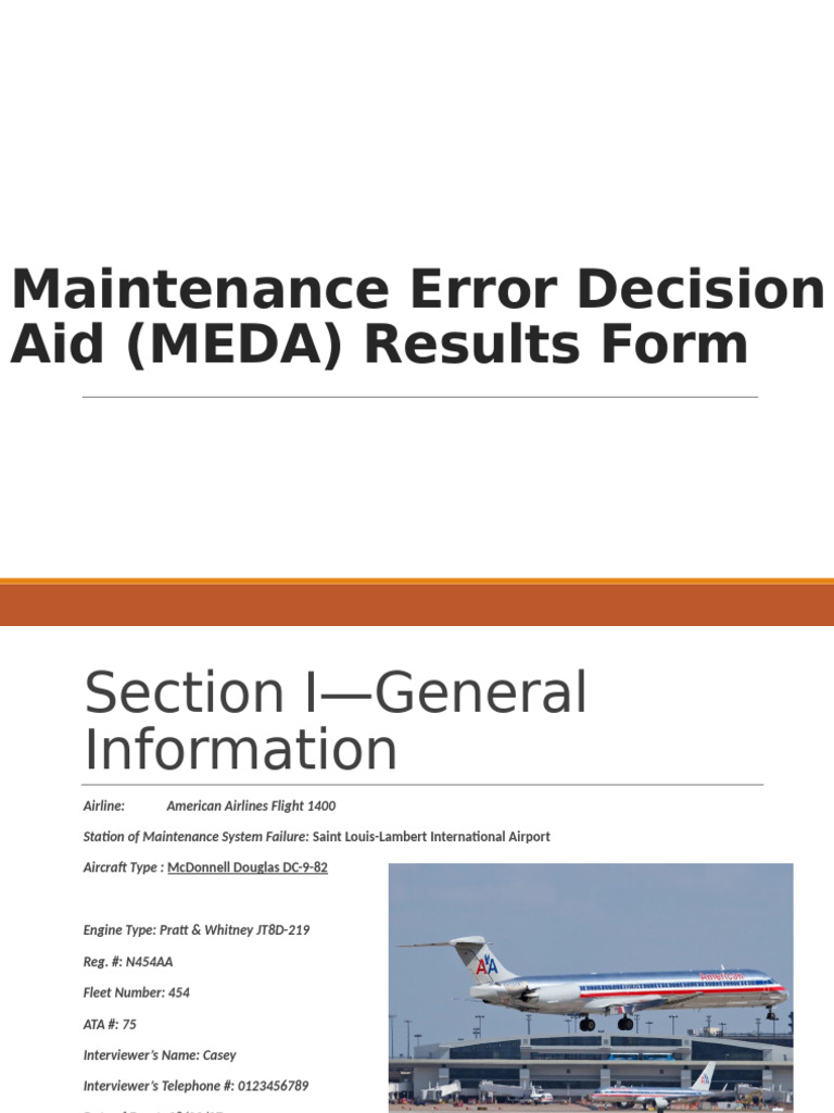 Maintenance Error Decision Aid MEDA Results | PDF