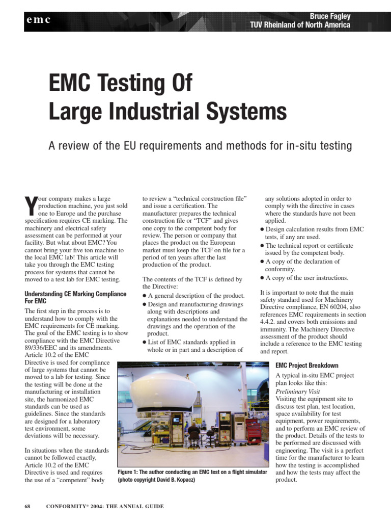 EMC Testing of Large Inductrial Sytems TCF | PDF | Electromagnetic ...