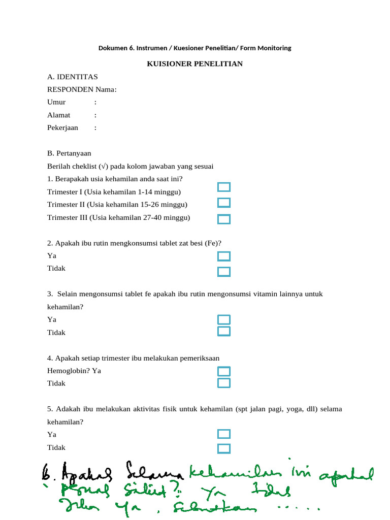Dokumen 6 - Sitty - Instrumen, Kues 17 Feb | PDF