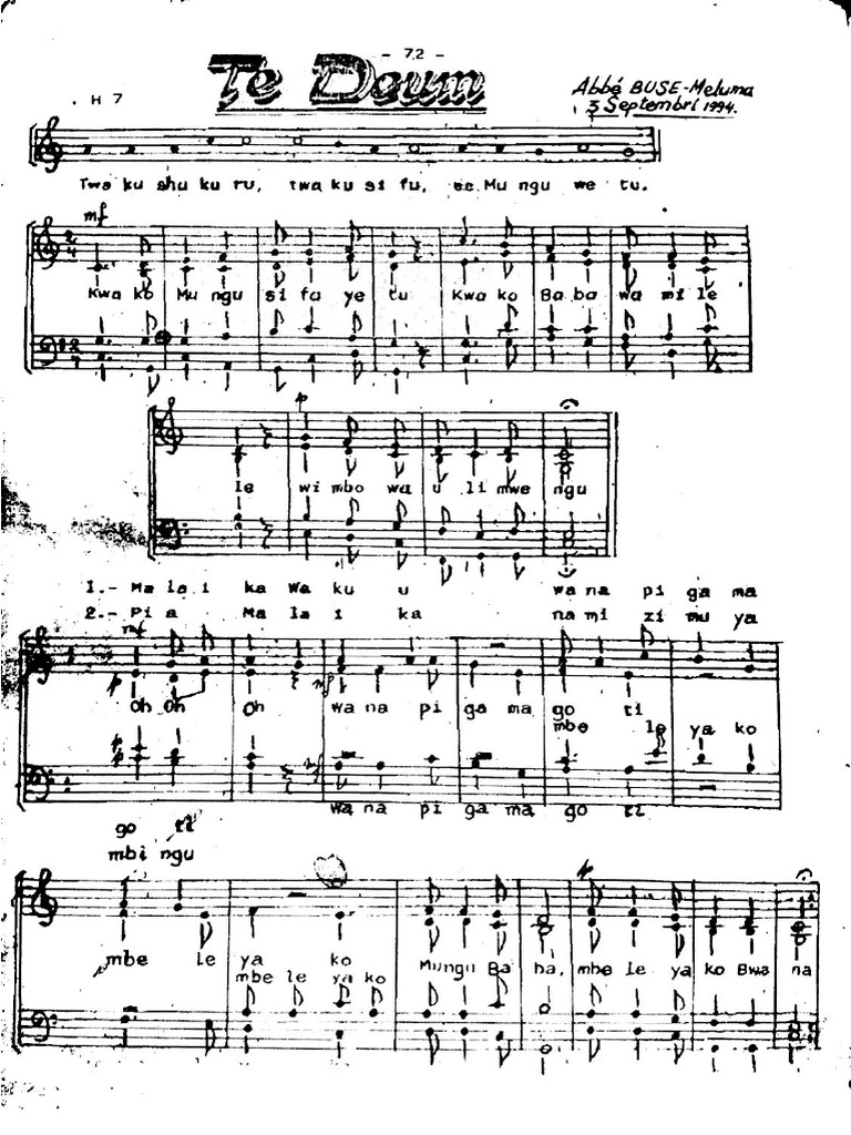 Te Deum Swahili | PDF