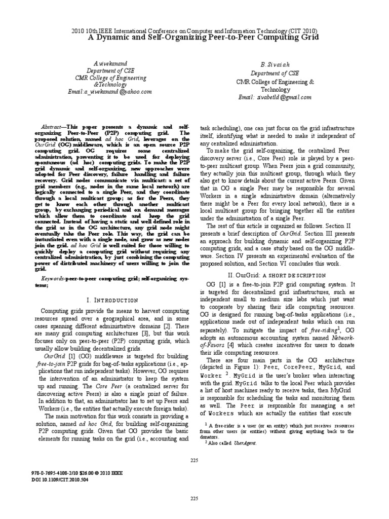 Grid Comp | PDF | Peer To Peer | Grid Computing