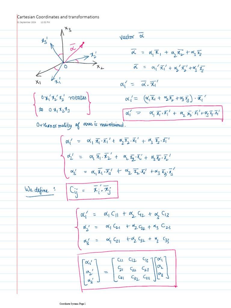 Coordinate Transformations | PDF