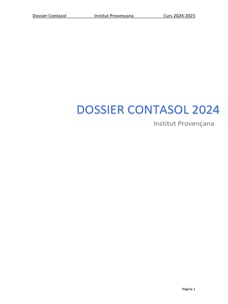 Dossier Contasol 2024 | PDF