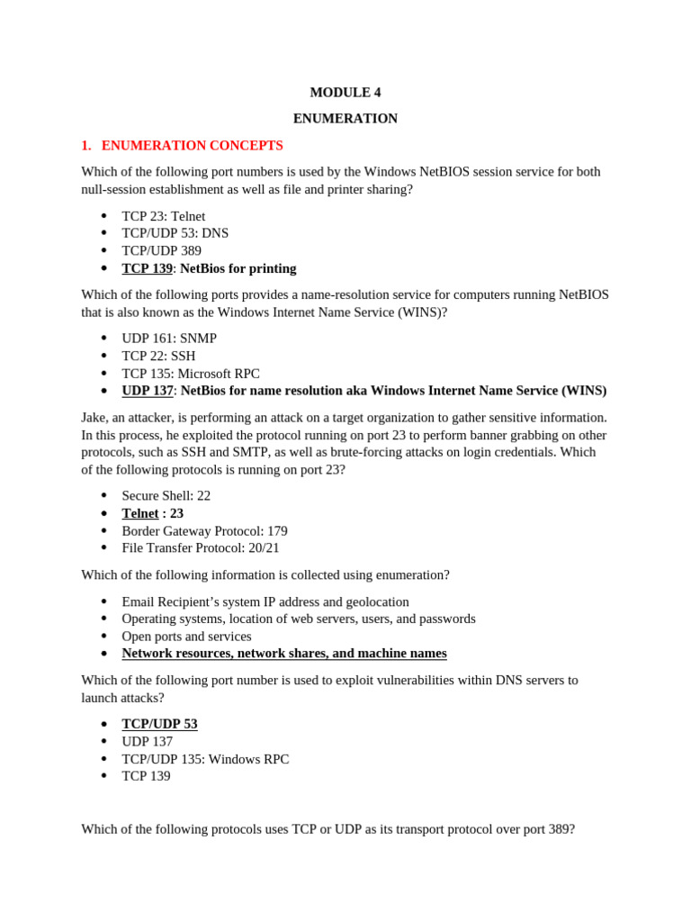 Module 4 Enumeration Pdf