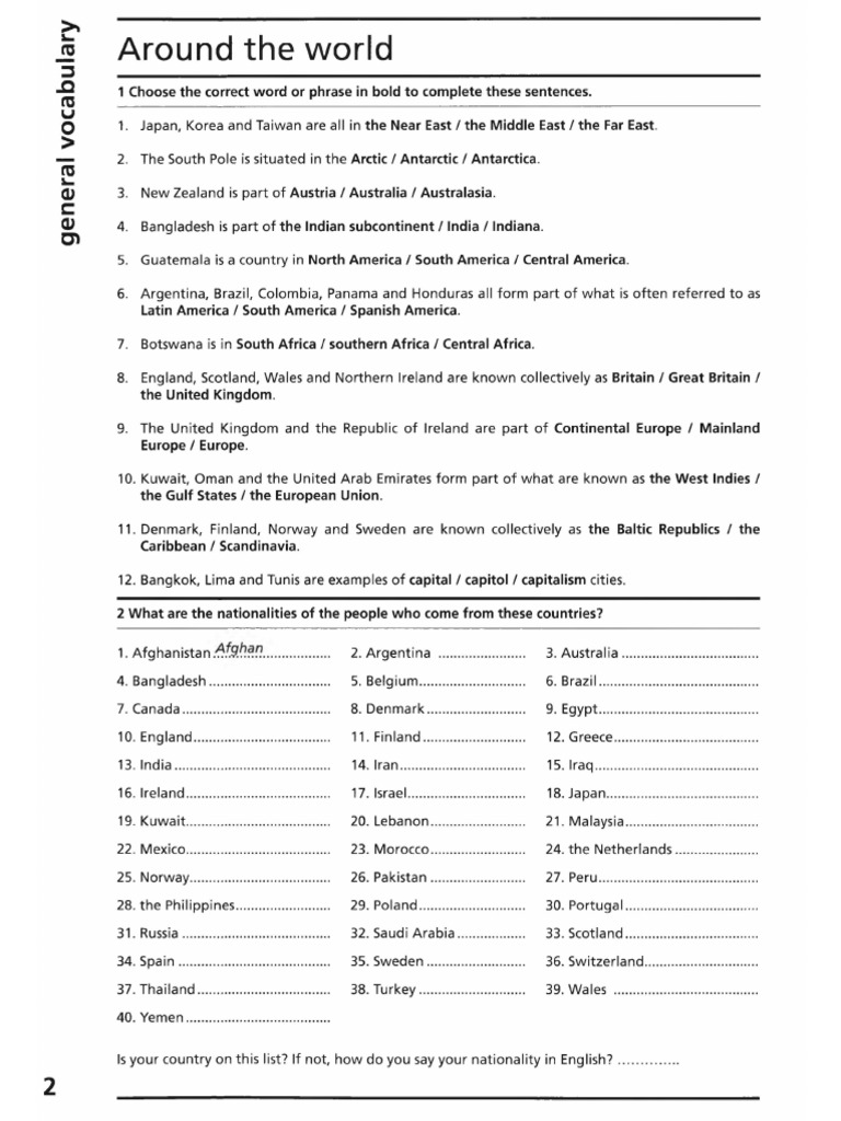 110 - Writing - Around The World | PDF