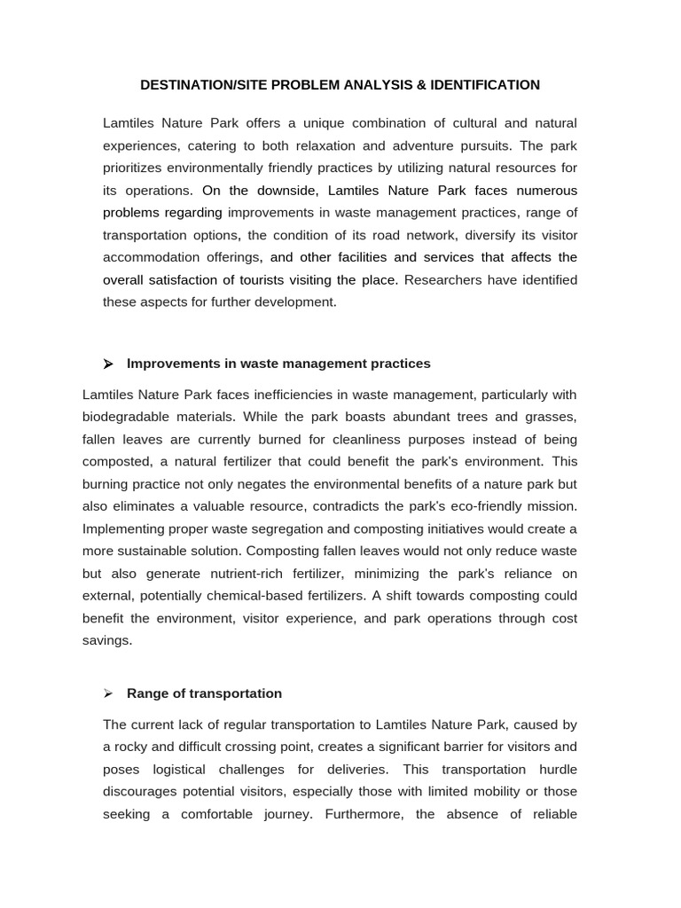Destination Site Problem Analysis | PDF