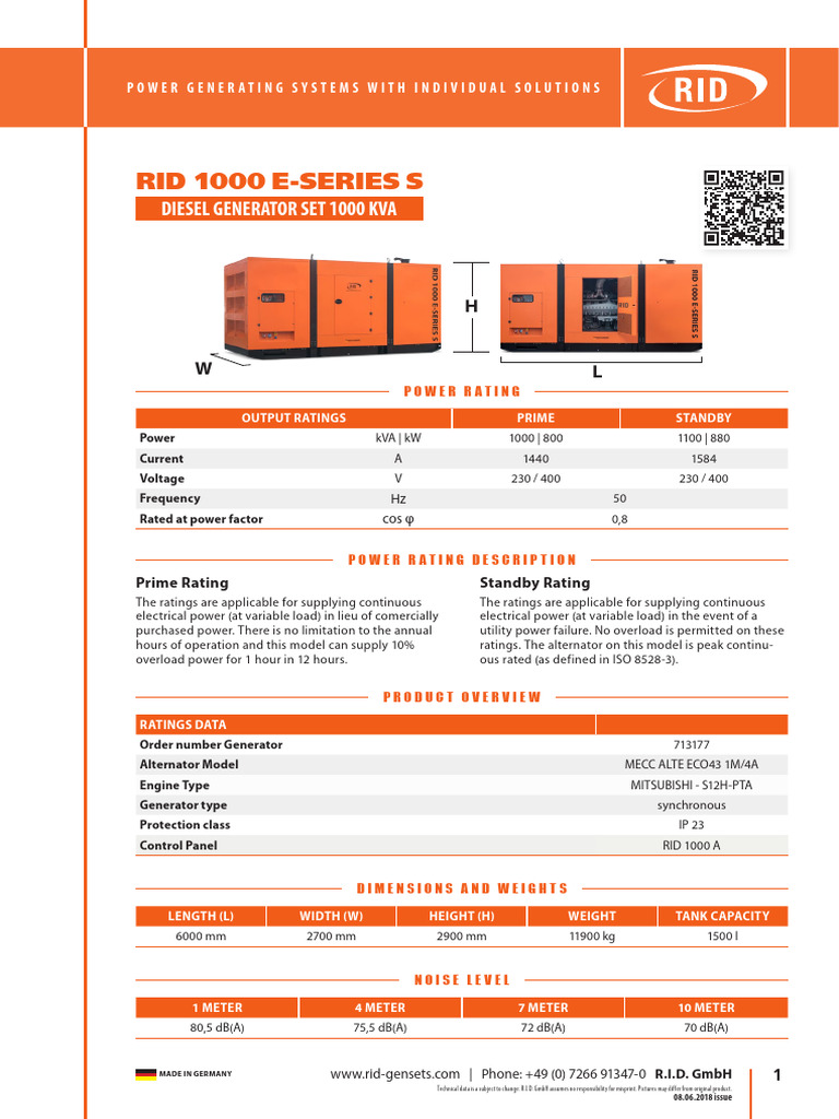 Datasheet Rid 1000 e Series S Eng | PDF