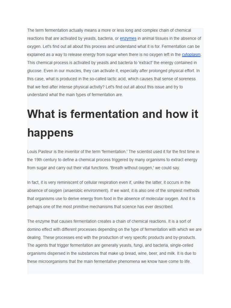 Fermentation of fruit juice | PDF