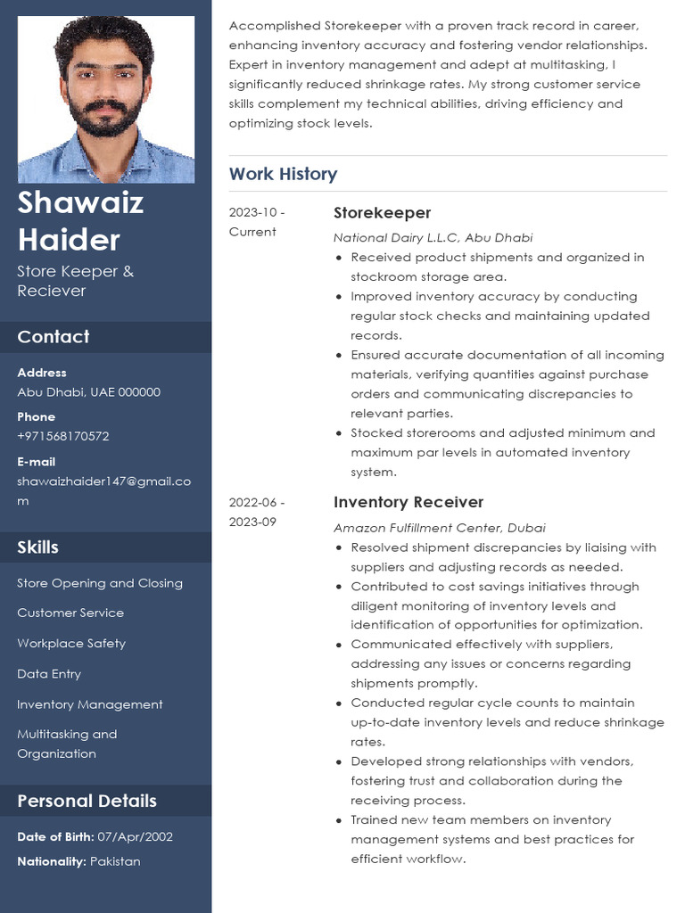 Shawaiz Haider - CV | PDF