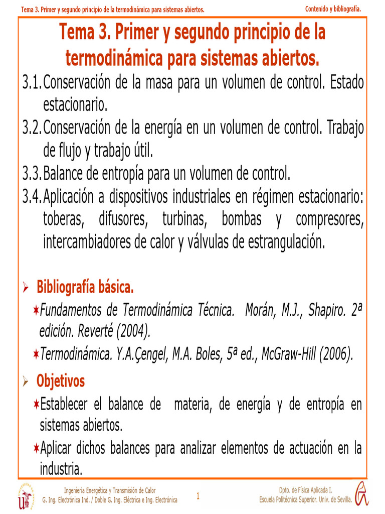 Tema 3 - Primer y Segundo Principio para Sistemas Abiertos-21 - 22-IETC-con Imprimir PDF | PDF