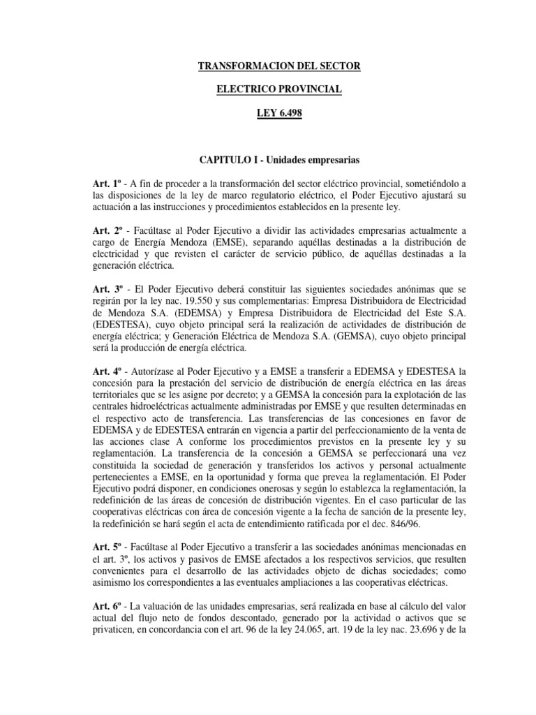 Ley 6498 | PDF