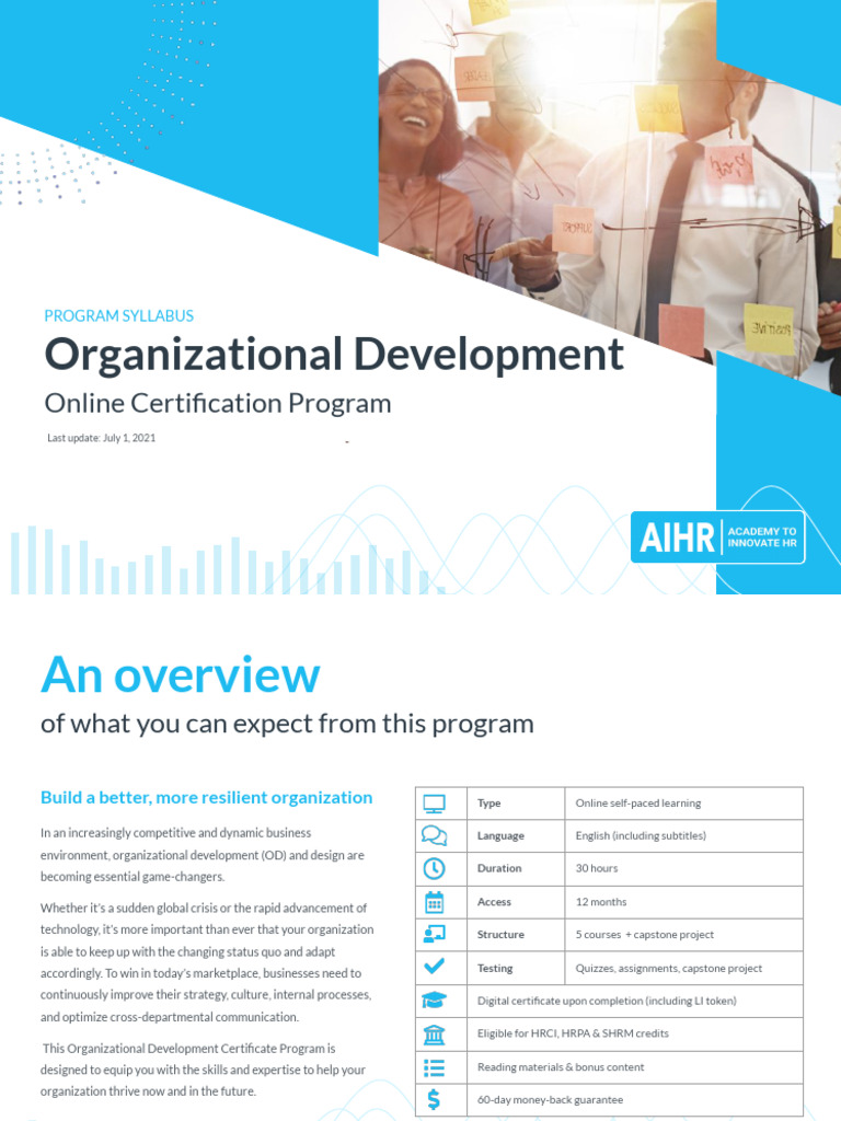 Organizational Development Certificate Program-AIHR | PDF