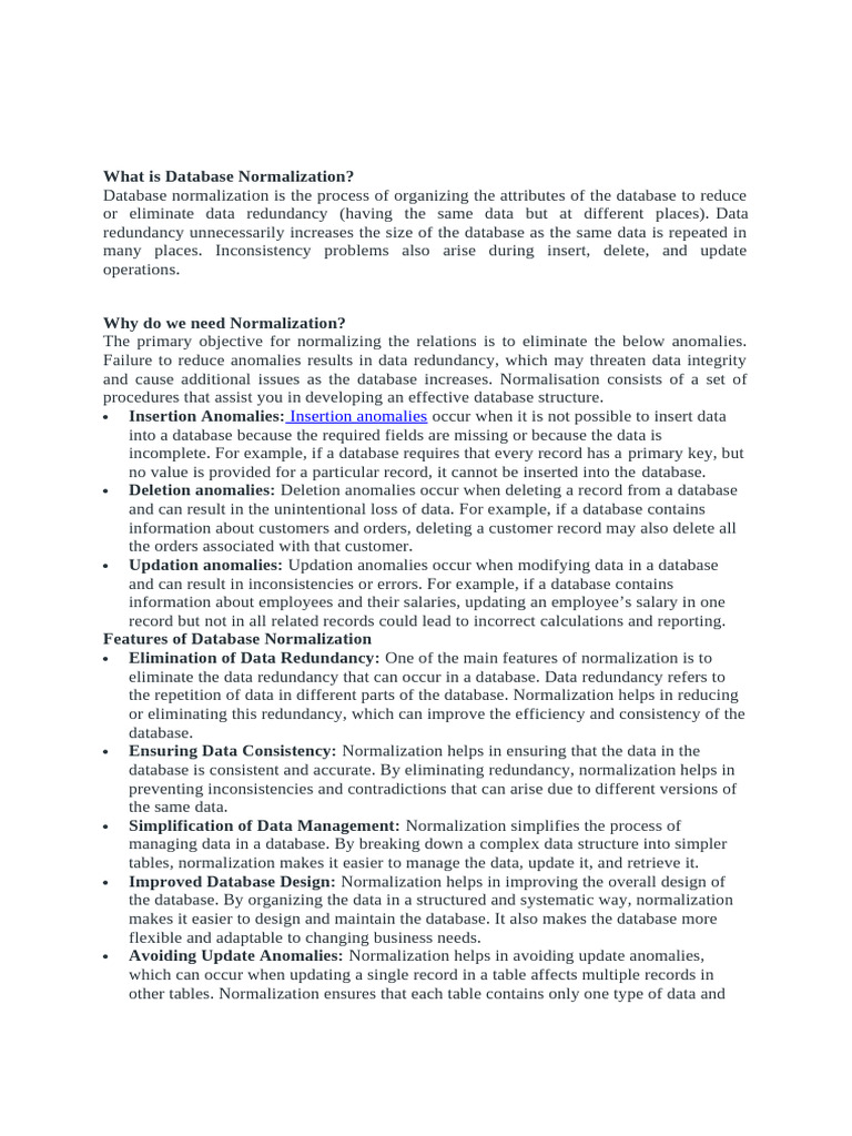 Database Normalization | PDF