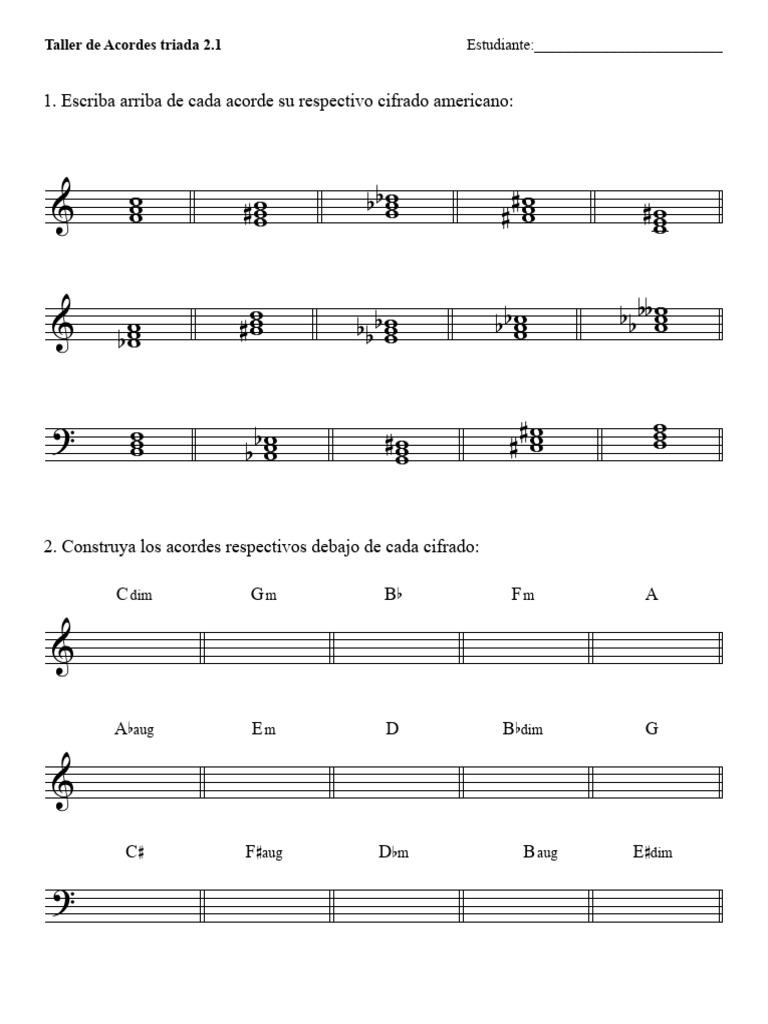 Taller de Acordes Triada 2.1 | PDF