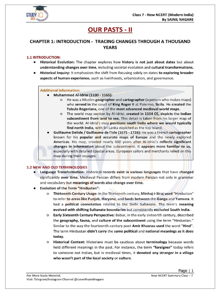 Summary Class 7 New NCERT | PDF