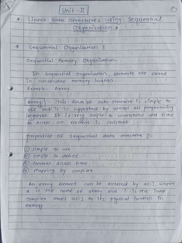 UNIT 2 FDS HANDWRITTEN NOTES - Compressed | PDF