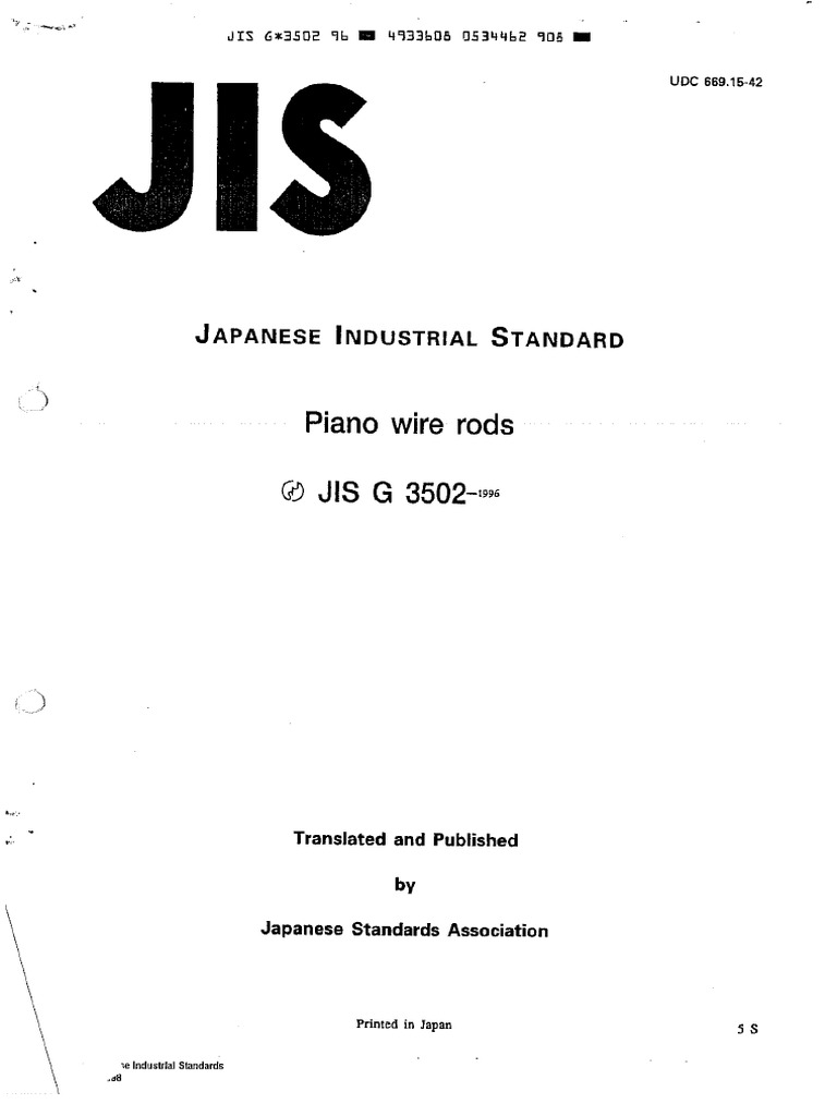 Jis G 3502 | PDF