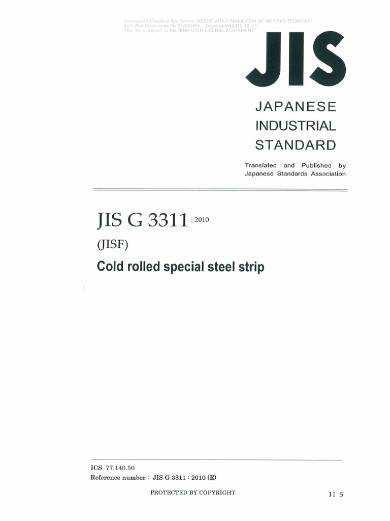 Jis G 3311 | PDF