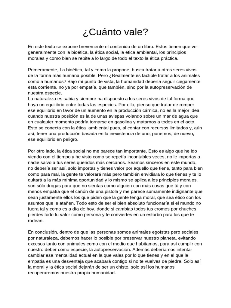 ¿Cuánto vale_ | PDF