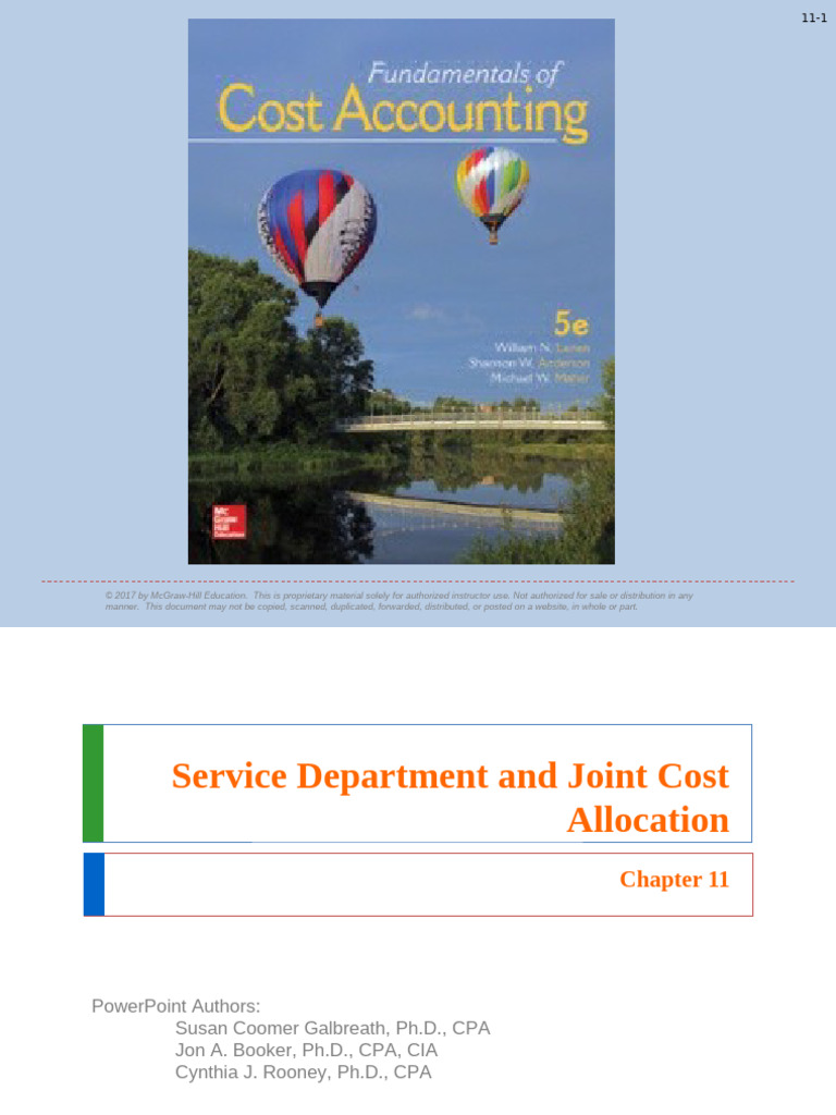 Chapter 11 Cost Accounting | PDF | Sales | Prices