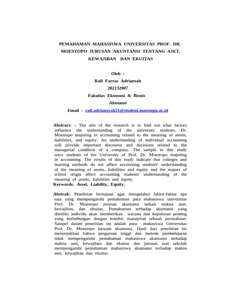 Artikel Ilmiah RAFI 2 | PDF