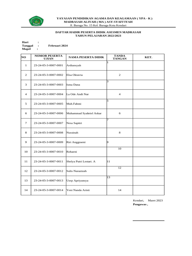 Jadwal Ujian2024 2345 | PDF