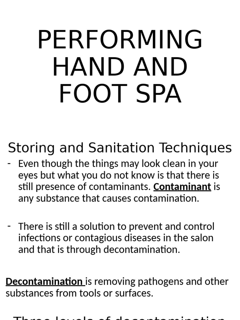 Performing Hand and Foot Spa | PDF