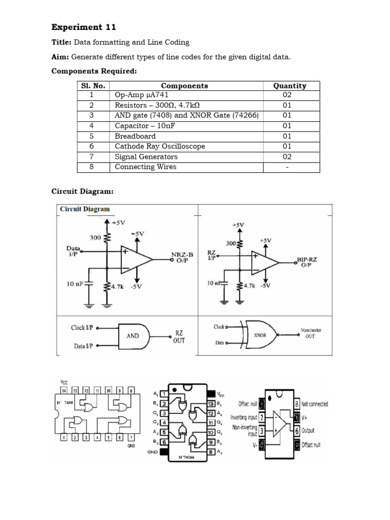 Experiment 11 - Line Coding | PDF