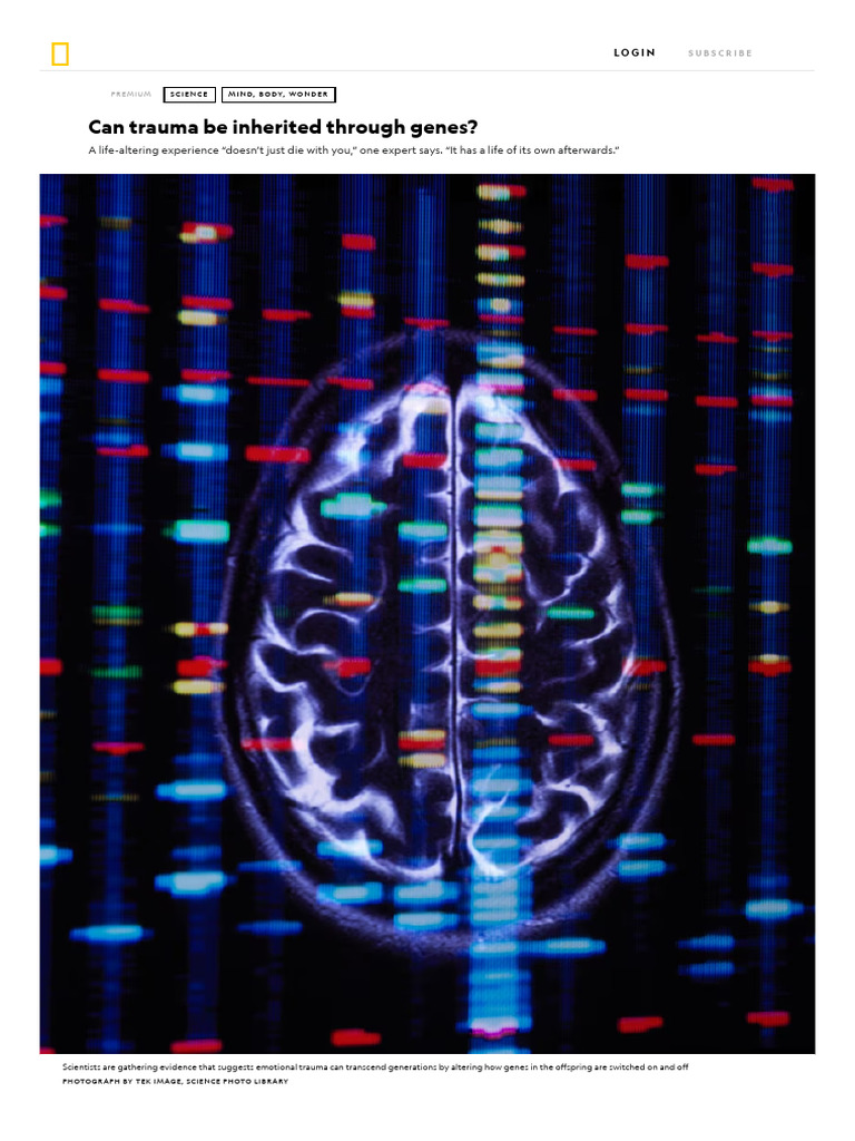 Can Trauma Be Inherited Through Genes | PDF | Epigenetics | Dna Methylation