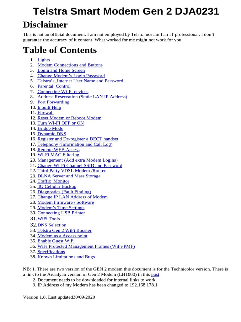 Telstra Smart Modem Gen 2 DJA0231 User Manual | PDF | Wi Fi | Port ...