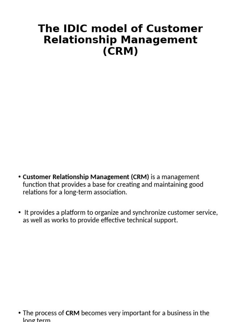 The IDIC Model of Customer Relationship Management | PDF