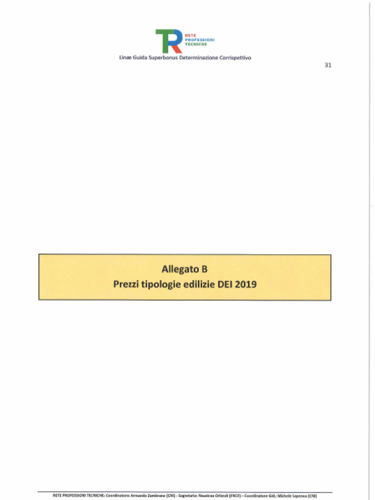 Allegato B Prezzi Tipologie Edilizie Dei 2019 | PDF