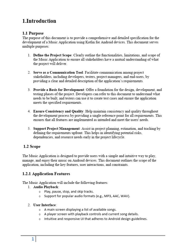 1.1 Purpose: Define The Project Scope | PDF